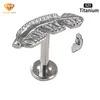 China ASTM F136 Titanium Internal Threaded Push in Fur Top Labret Lip Studs Piercing Jewelry Tpn5223 for sale