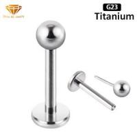 China G23 Titanium Lip Nail Push in Threadless Bases Labret Mini Ear Nail Personality The Ball Labret Piercing Jewelry Tpn043 for sale