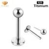 China G23 Titanium Lip Nail Push in Threadless Bases Labret Mini Ear Nail Personality The Ball Labret Piercing Jewelry Tpn043 for sale