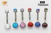 China ASTM F136 G23 Titanium Double Opals Internal Thread Navel Ring Navel Button Opal Stone Navel Nail Body Piercing Jewelry Tpn012op for sale