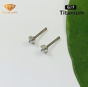 China G23 Titanium Piercing Straight Rod Nose Nail Piercing Jewelry Small Earrings Ear Bone Nails Nose Ring Simple Piercing Tp2119 for sale
