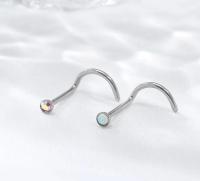 China G23 Titanium Hot Selling Opal Nose Nails Quality Nose Ornaments Nose Ring Body Jewelry Piercing Tp1927 for sale