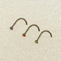 China G23 Titanium Hot Selling Opal Nose Nails Quality Nose Ornaments Nose Ring Body Jewelry Piercing Tp1927 for sale