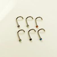China G23 Titanium Hot Selling Opal Nose Nails Quality Nose Ornaments Nose Ring Body Jewelry Piercing Tp1927 for sale