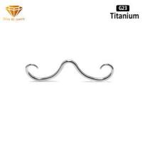 China 14G/16g Little Beard Nose Septum Body Piercing Jewelry Manufacturer Wholesale ASTM F136 G23 Titanium Tp0186 for sale