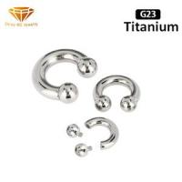 China ASTM F136 G23 Titanium Big Sizes Internal Thread Horseshoe C Shape Ring Piercing Jewelry Tp1902ib for sale