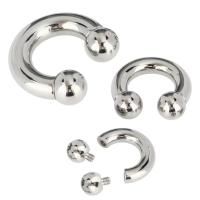 China ASTM F136 G23 Titanium Big Sizes Internal Thread Horseshoe C Shape Ring Piercing Jewelry Tp1902ib for sale