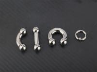 China ASTM F136 G23 Titanium Big Sizes Internal Thread Horseshoe C Shape Ring Piercing Jewelry Tp1902ib for sale