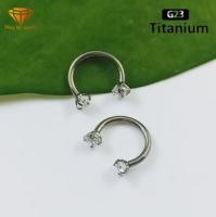 China Fashion Jewelry G23 Titanium Piercing Jewelry 0.8mm 1.0mm 1.2mm U Shape Horseshoe Circulaer Nose Ring Tp2115 for sale