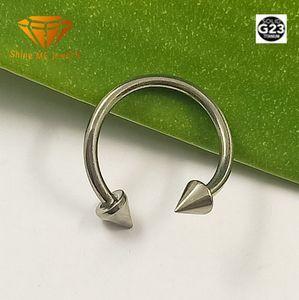 China G23 Titanium Horseshoe Hot Sale in Europe and America Spiral Type Nose Ring Tp2911 for sale