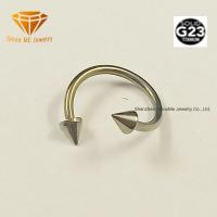 China G23 Titanium Horseshoe Hot Sale in Europe and America Spiral Type Nose Ring Tp2911 for sale