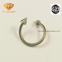 China G23 Titanium Horseshoe Hot Sale in Europe and America Spiral Type Nose Ring Tp2911 for sale