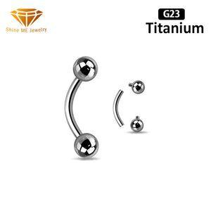 China Fashion Jewelry Body Piercing G23 Titanium ASTM F136 Titanium Piercing with Internal Thread Banana Barbell Tp1903I for sale