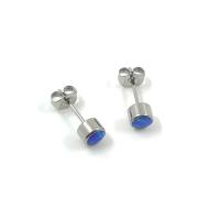 China Earring Piercing Jewelry ASTM F136 Titanium Earrings Rounded Cubic Zircon Opal Top with Butterfly Tper55ob for sale