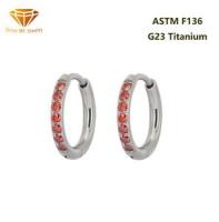 China Piercing Jewelry Back Clip Studs Earring Piercing Jewelry ASTM F136 Titanium Rounded Garnet Cubic Zircon Opal Top with Butterfly Earrings Tper98r for sale