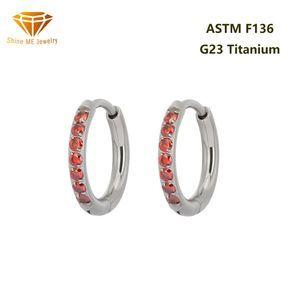 China Piercing Jewelry Back Clip Studs Earring Piercing Jewelry ASTM F136 Titanium Rounded Garnet Cubic Zircon Opal Top with Butterfly Earrings Tper98r for sale
