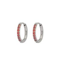 China Piercing Jewelry Back Clip Studs Earring Piercing Jewelry ASTM F136 Titanium Rounded Garnet Cubic Zircon Opal Top with Butterfly Earrings Tper98r for sale
