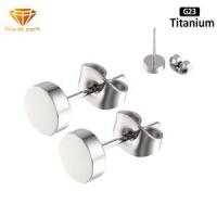 China Fashion Earrings ASTM F136 Titanium High Polished Ear Studs Cartilage Nose Rings Top Body Piercing Jewelry Tper59 for sale