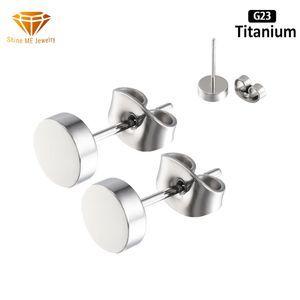 China Fashion Earrings ASTM F136 Titanium High Polished Ear Studs Cartilage Nose Rings Top Body Piercing Jewelry Tper59 for sale