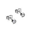 China Body Piercing Jewelry ASTM F136 Titanium Clear Geometric Zircon Buttfly Button Earrings Studs Earring for Women Tper12 for sale