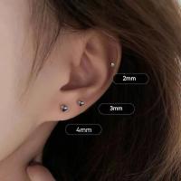 China Body Piercing Jewelry Back Clip Studs Earring Piercing Jewelry ASTM F136 Titanium Ball Top Ear Studs with Butterfly Tper15 for sale