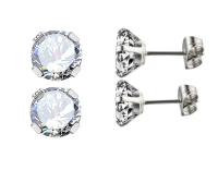China G23/ASTM F136 Titanium Pair of Prong Set Round Top Ball Zircon Buttfly Clip Earrings Studs Women Body Piercing Jewelry Tper037 for sale