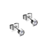China Body Piercing Jewelry Back Clip Studs Earring Piercing Jewelry ASTM F136 Titanium Rounded Cubic Zircon/Opal Top with Butterfly Tper055 for sale