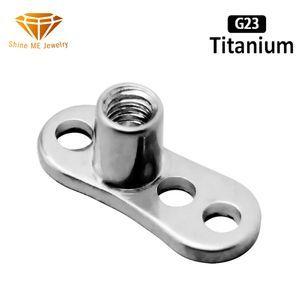 China ASTM F136 Titanium 3 Holes Single Piece Dermal Anchor Accessories Body Piercing Jewelry Tda010 for sale