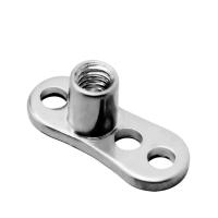 China ASTM F136 Titanium 3 Holes Single Piece Dermal Anchor Accessories Body Piercing Jewelry Tda010 for sale