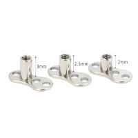 China ASTM F136 Titanium 3 Holes Single Piece Dermal Anchor Accessories Body Piercing Jewelry Tda010 for sale