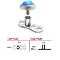 China ASTM F136 Titanium 3 Holes Single Piece Dermal Anchor Accessories Body Piercing Jewelry Tda010 for sale