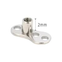 China ASTM F136 Titanium 3 Holes Single Piece Dermal Anchor Accessories Body Piercing Jewelry Tda010 for sale