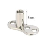 China ASTM F136 Titanium 3 Holes Single Piece Dermal Anchor Accessories Body Piercing Jewelry Tda010 for sale
