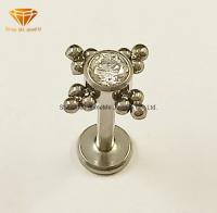 China Fashion Jewelry Top Quality ASTM F136 Titanium G23 Solid Titanium Piercing Stones Belly Lip Studs Tpn021 for sale