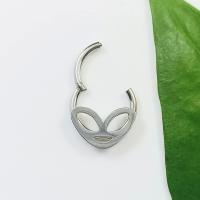 China Smiley Nose Ring Alien Interface Ring Nose Ring Stainless Steel Nose Nail Segment Hinged Ring Piercing Jewelry Sspr1101 for sale
