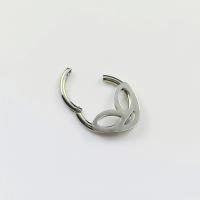 China Smiley Nose Ring Alien Interface Ring Nose Ring Stainless Steel Nose Nail Segment Hinged Ring Piercing Jewelry Sspr1101 for sale