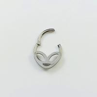 China Smiley Nose Ring Alien Interface Ring Nose Ring Stainless Steel Nose Nail Segment Hinged Ring Piercing Jewelry Sspr1101 for sale
