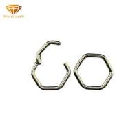 China Fashion Jewelry Surgical Steel Hexagonal Nose Ring with Shaft Piercing Jewelry Sspr1102 for sale