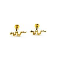 China Factory Direct Sales 316 Stainless Steel Jewelry Snake Shaped Internal Thread Lip Nail Amazon Hot New Ear Bone Nail Lip Nail Ssp0043 for sale