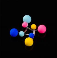 China Fashion Jewelry Navel Ring Hair Ball Belly Button Ring Acrylic Stainless Steel Body Piercing Umbilical Nail Snr13 for sale