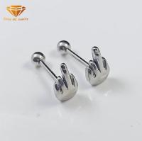 China Punk Style 316L Medical Stainless Steel Hypoallergenic Middle Finger Tongue Nail Tongue Ring Human Body Piercing Ssp0812 for sale