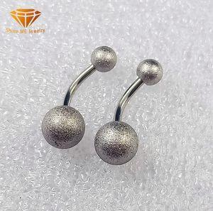 China Fashion Jewelry New Products in Europe and America Stainless Steel Frosted Belly Button Ring Creative New Piercing Jewelry Ssp0811 for sale