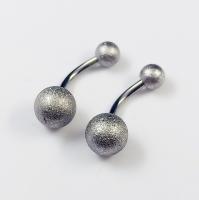 China Fashion Jewelry New Products in Europe and America Stainless Steel Frosted Belly Button Ring Creative New Piercing Jewelry Ssp0811 for sale