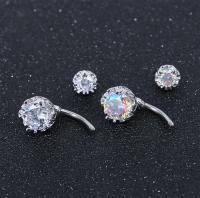 China Fashion Jewelry Zircon Flower Belly Button Ring Pendant Body Piercing Jewelry Zircon Belly Button Nail Navel Ring Ssp001 for sale