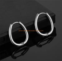 China Body Jewelry Titanium Steel Stainless Steel U-Shaped Round Wire Coil Ear Hoop Earrings Are Not Allergic to All-Match Coil Earrings Ssp878 for sale