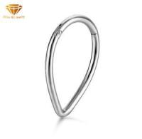 China Jewelry 316L Stainless Steel Drop-Shaped Nose Ring Closed Ring Seamless Connection Nose Ring Earrings Multifunctional Nose Ring SSR8636 for sale