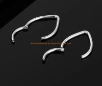 China Jewelry 316L Stainless Steel Drop-Shaped Nose Ring Closed Ring Seamless Connection Nose Ring Earrings Multifunctional Nose Ring SSR8636 for sale