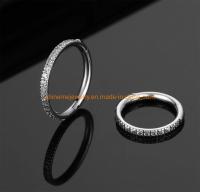 China Fashion Jewelry 316L Stainless Steel Piercing Zircon Nose Ring Closed Ring Seamless Connection Nose Ring Earrings Segment Ring Sspr076 for sale