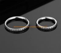 China Fashion Jewelry 316L Stainless Steel Piercing Zircon Nose Ring Closed Ring Seamless Connection Nose Ring Earrings Segment Ring Sspr076 for sale