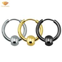 China Body Jewelry Round Simple Temperament Titanium Steel Earrings Cross-Border Surgical Stainless Steel Piercing Ssp009 for sale